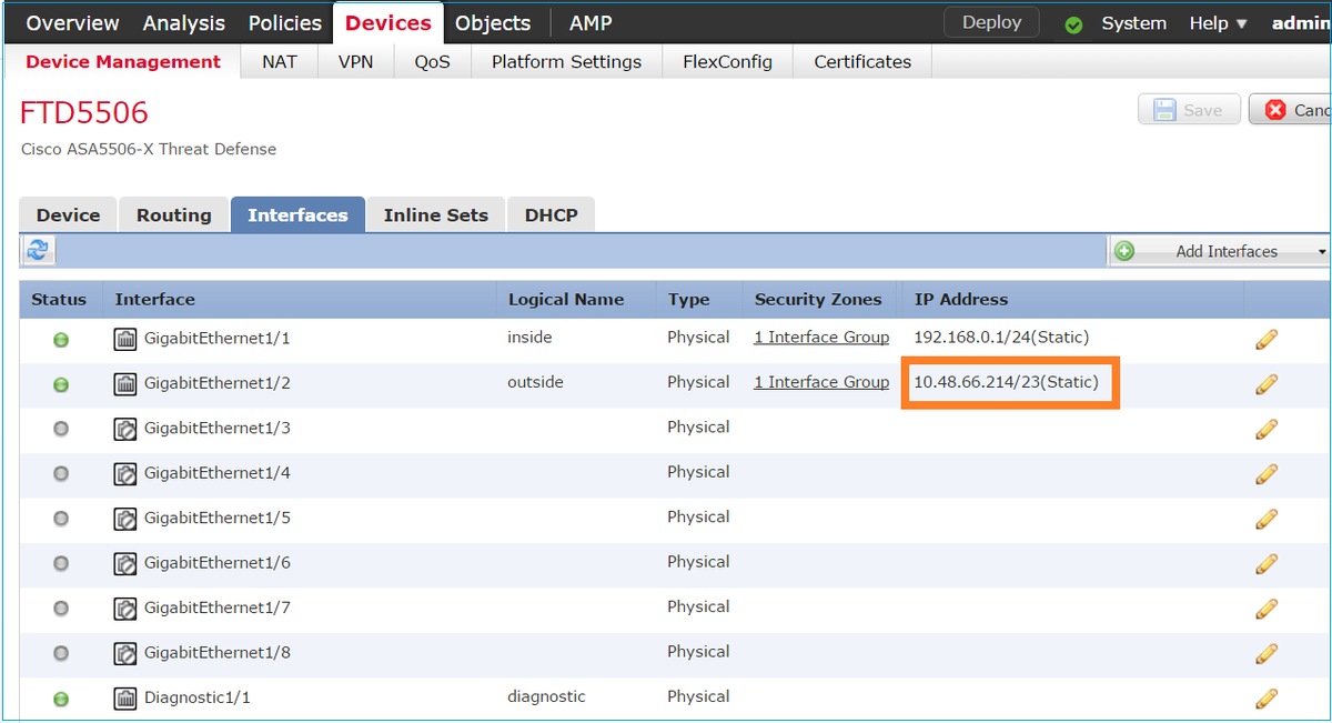 Configuring Firepower Threat Defense Ftd Management Interface Cisco