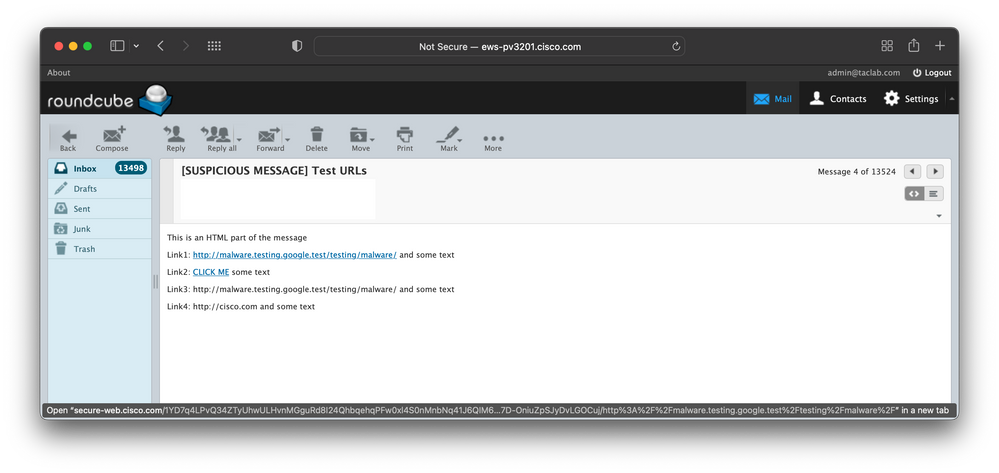 Understand The Defang And Redirect Action On The Secure Email