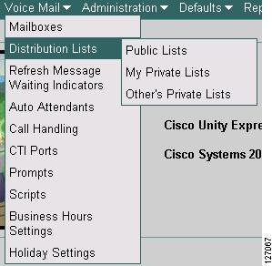 Cisco Unity Express Windows And Menus Cisco