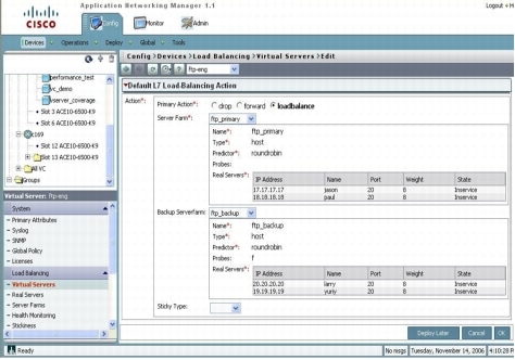Cisco Application Networking Manager 1.1 - Cisco