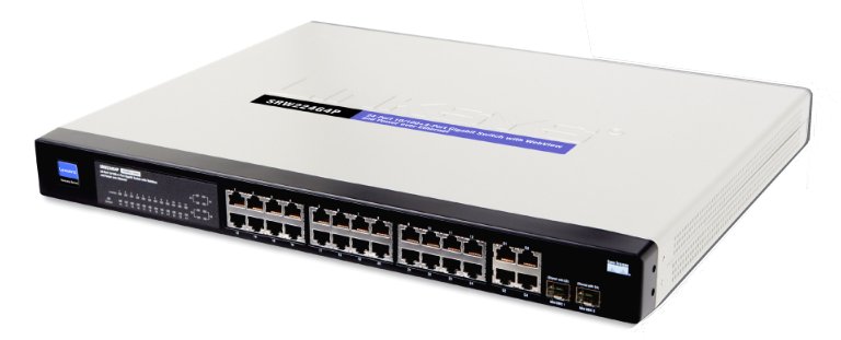 Cisco SRW224G4P 24-port 10 100 + 4-port Gigabit Switch - WebView PoE ...