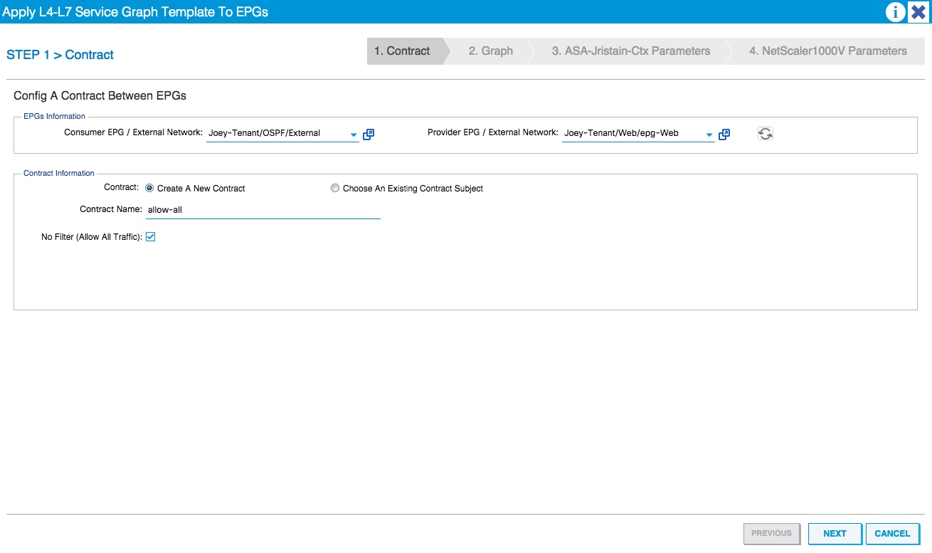 Configure and Deploy a Two-Node Service Graph with ASA Multi-Context and NetScaler 1000V - Cisco