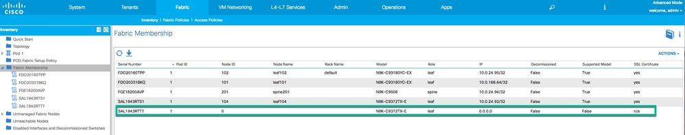 Configure Leaf or Spine Replacement in ACI - Cisco