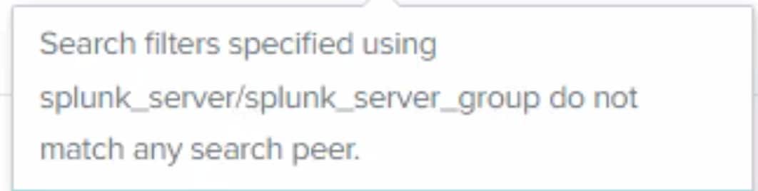 DMC is unable to search - Search filter specified doesn't match any ...