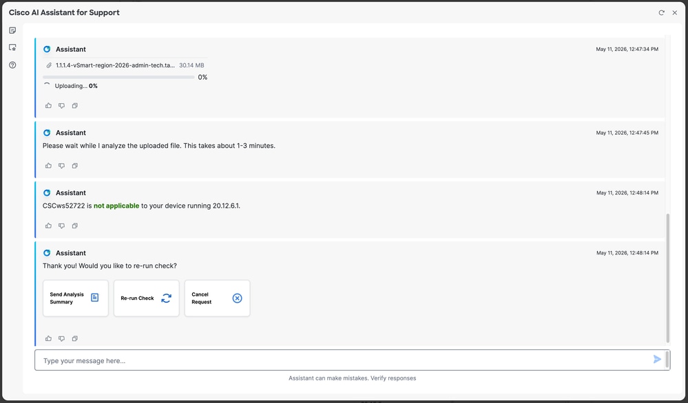 Verify SD-WAN PSIRT with the Check Bug Applicability Tool - Cisco