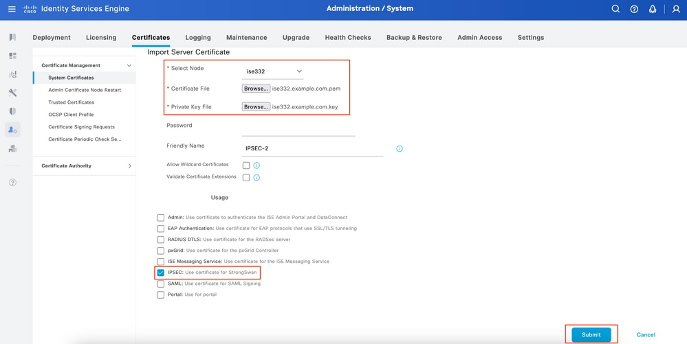 Configure Ise 33 Native Ipsec To Secure Nad Ios Xe Communication Cisco