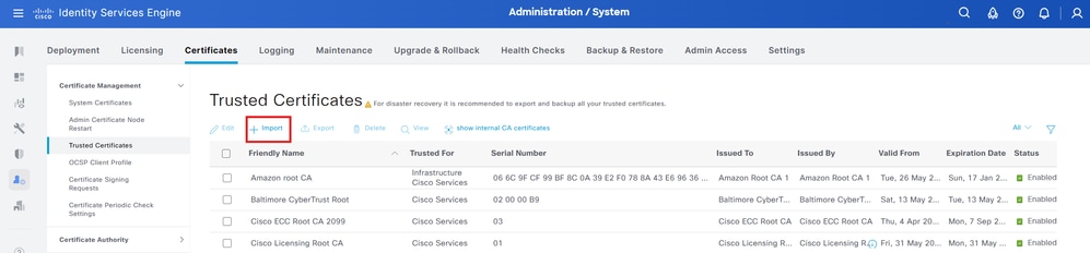 Integrate Ise 3 3 With Wsa Using External Ca Cisco