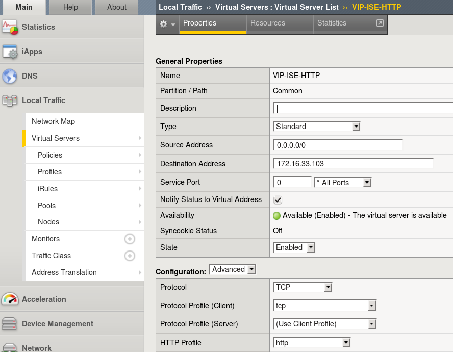 Configure iRules on F5 LTM for ISE Radius and HTTP Loadbalancing - Cisco