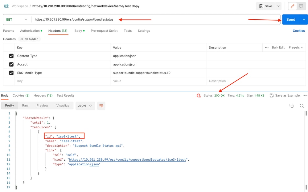 Collect Ise Support Bundle Using Ers Api Cisco 6098