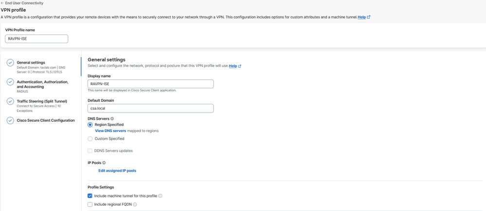 Configure Machine Tunnel On Cisco Secure Access Cisco