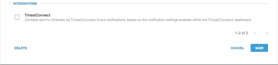 Integrate ThreatConnect with Umbrella - Cisco