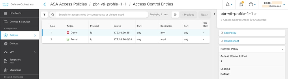 Configure Excluding Traffic by IP Address from CDO Managed Tunnels - Cisco
