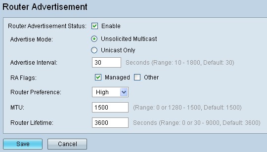IPv6 Router Advertisement on RV180 and RV180W - Cisco