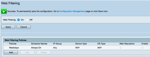 Configure Web Filtering on the RV34x Series Router - Cisco
