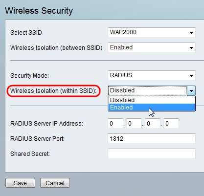 RADIUS Security Configuration on the WAP2000 - Cisco