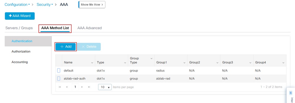 在9800 WLC上配置外部网络身份验证并排除故障 - Cisco