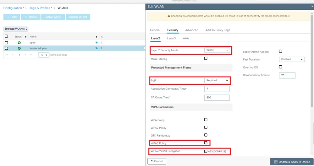 Configure Enhanced Open Ssid With Transition Mode Cisco