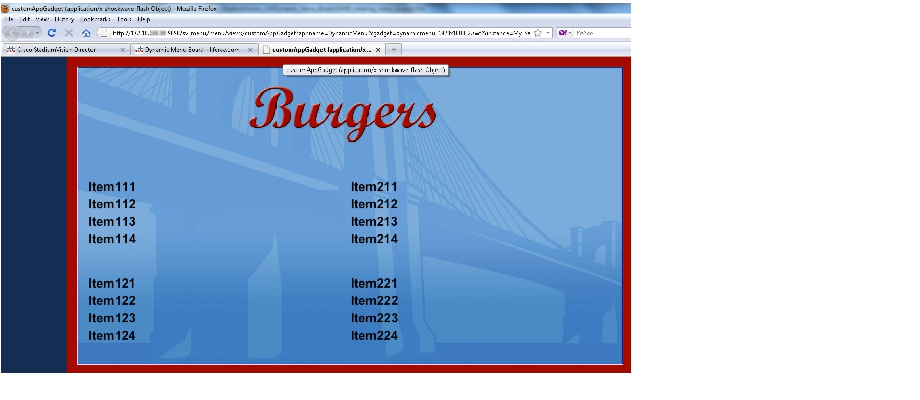 Release 2.4: Cisco StadiumVision Director Dynamic Menu Board and Store ...
