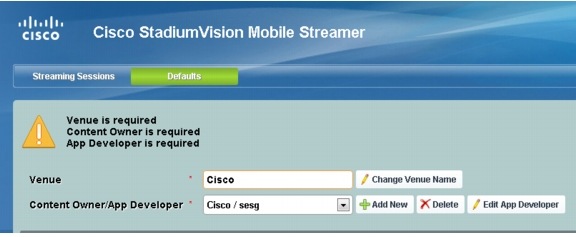 Release 1.2: Cisco StadiumVision Mobile Streamer Administration Guide ...