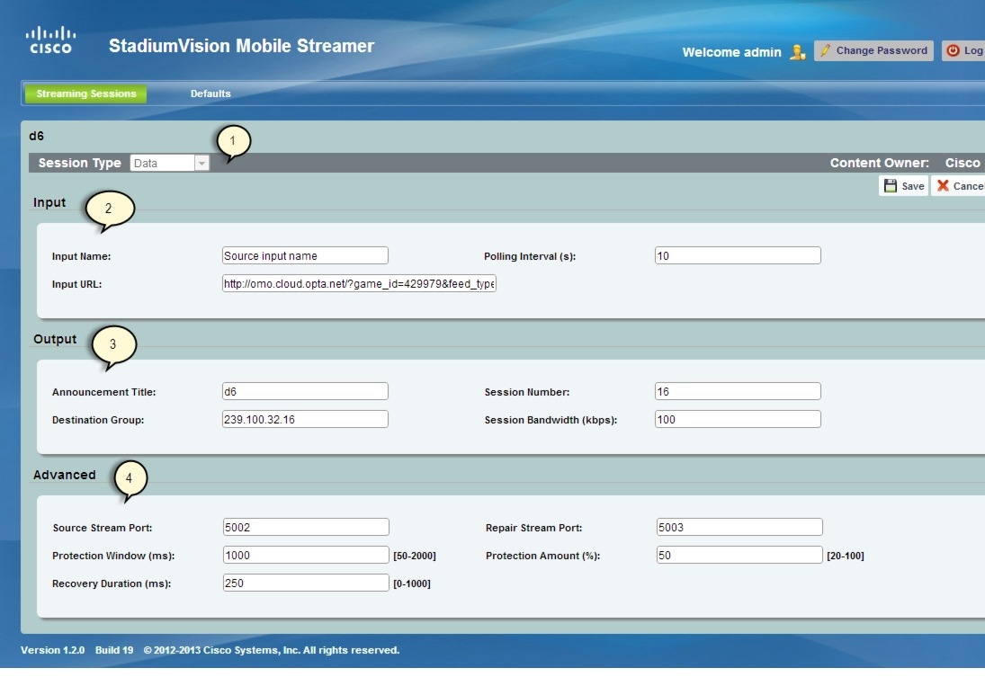 Release 1.2: Cisco StadiumVision Mobile Streamer Administration Guide ...