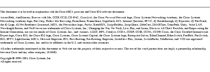 Release Notes for Cisco MICA Portware Version 2.7.3.0 on Cisco AS5x00 ...
