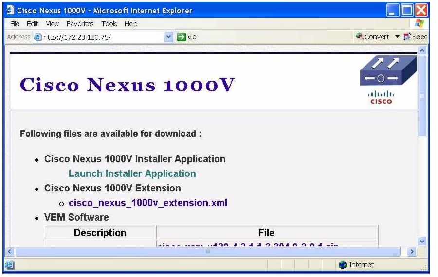 Cisco Nexus 1000V Getting Started Guide, Release 4.2(1) SV1(4b) - Configuring the Software Using ...