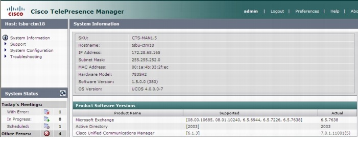 Using CTS-Manager - Cisco
