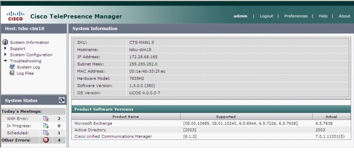 Using CTS-Manager - Cisco