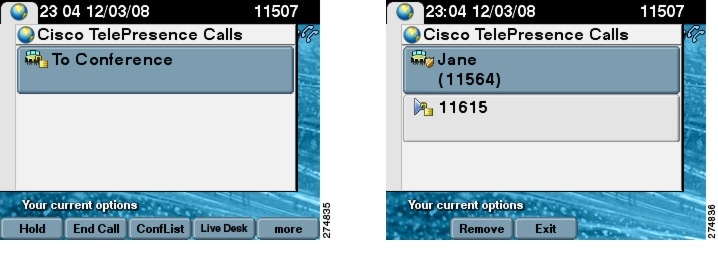 Calls Screen - Cisco