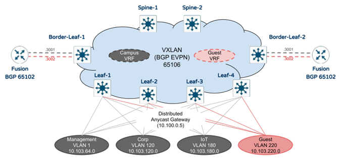 Cloud Campus Fabric with BGP EVPN VXLAN CVD TEST 1 - Cisco