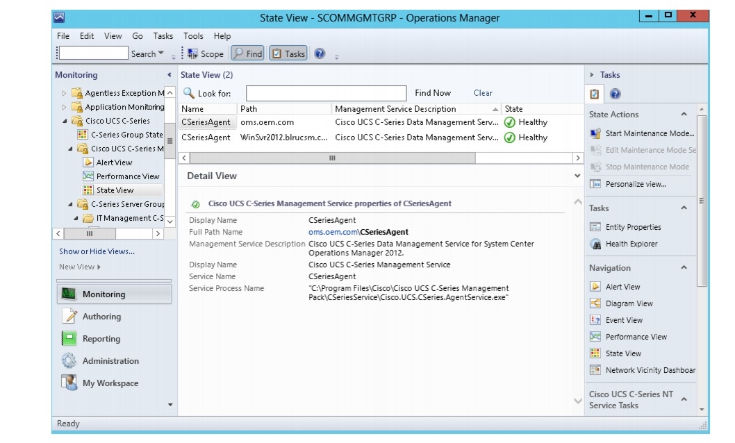 Cisco UCS C-Series Management Pack User Guide, Release 1.0.1 For Microsoft System Center 2012 ...