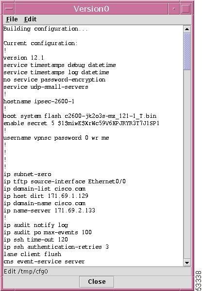 VPN Console: Tools Menu - Cisco