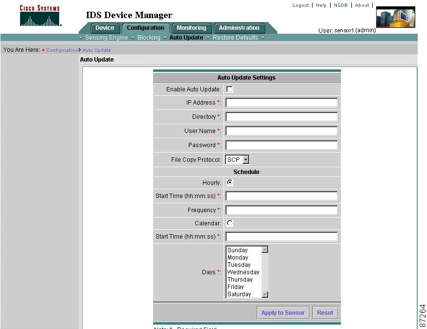 IDS Device Manager Configuration Tasks - Cisco