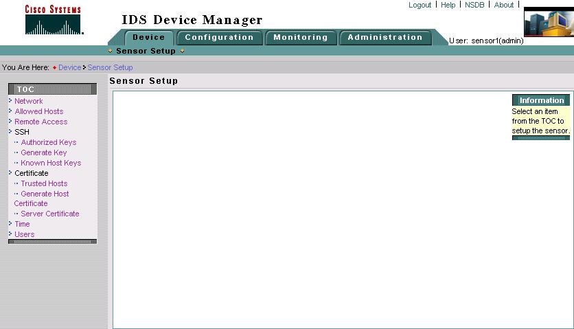 Introducing the IDS Device Manager - Cisco