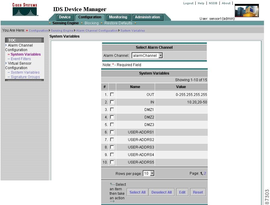 IDS Device Manager Configuration Tasks - Cisco