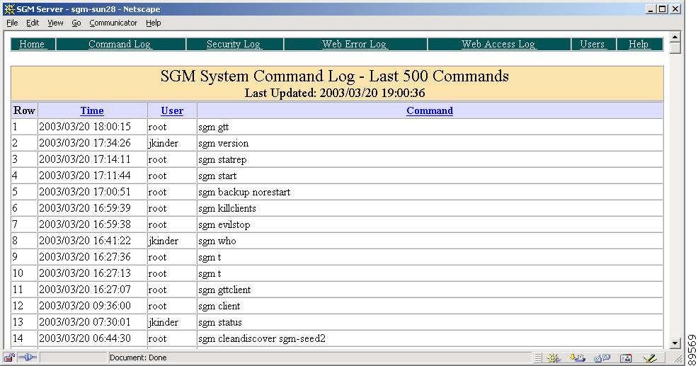 Accessing SGM Data from a Web Browser - Cisco