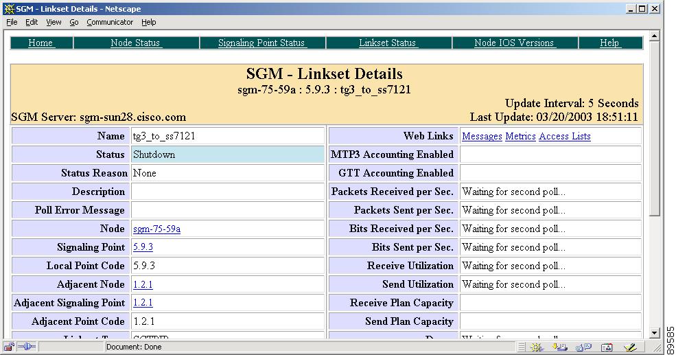 Accessing SGM Data from a Web Browser - Cisco