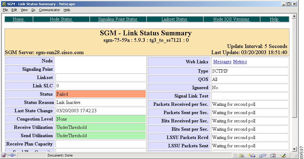 Accessing SGM Data from a Web Browser - Cisco