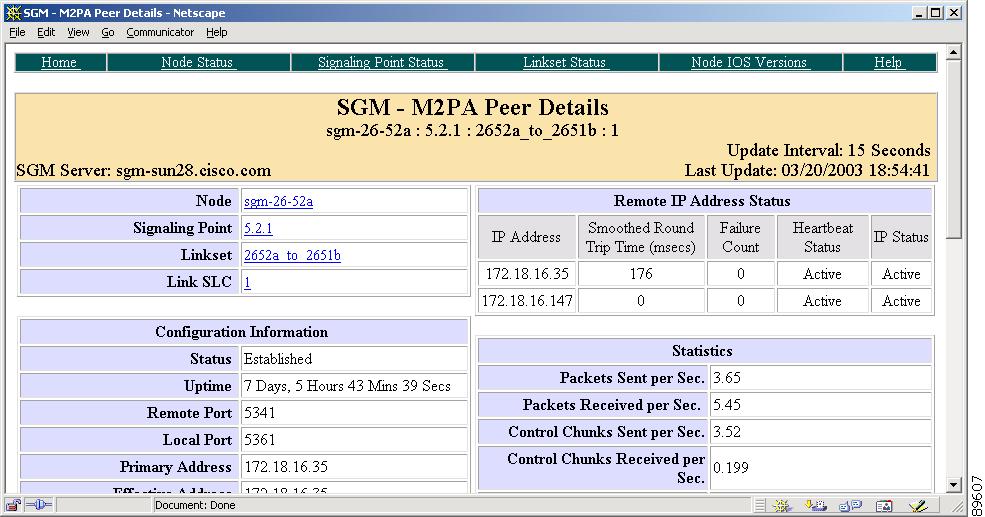 Accessing SGM Data from a Web Browser - Cisco