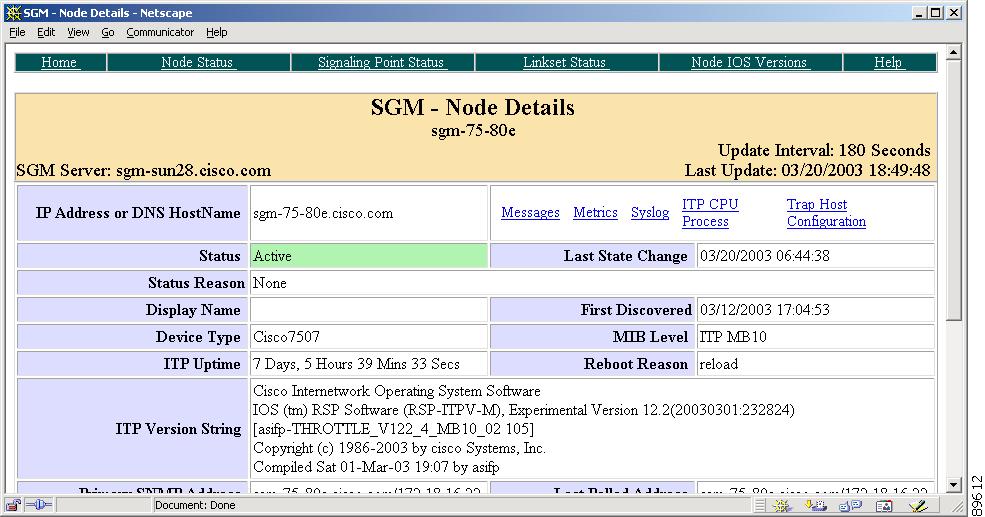 Accessing SGM Data from a Web Browser - Cisco