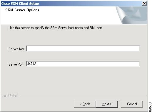 Installing SGM on Windows - Cisco