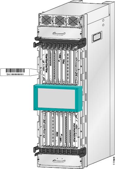 Cisco 12016/12416/12816 ルータ 製品シリアル番号の添付位置 - Cisco