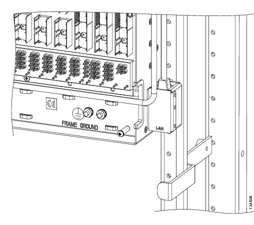 Installing the RJ-45 Bracket and Cable on the Cisco ONS 15454 Rack - Cisco