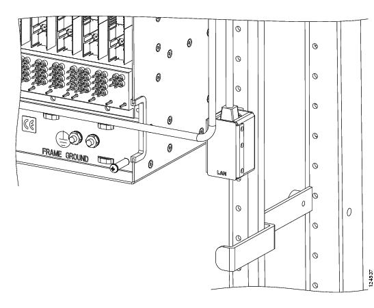Installing the RJ-45 Bracket and Cable on the Cisco ONS 15454 Rack - Cisco