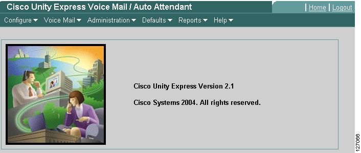 Cisco Unity Express Windows and Menus - Cisco