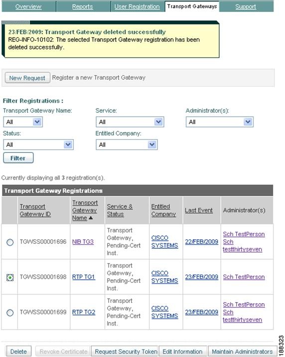 Inventory and Reporting User Guide - Transport Gateway Registration ...