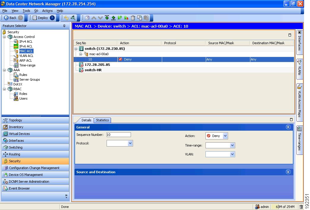 Cisco DCNM Security Configuration Guide, Release 4.1 - Configuring MAC ...