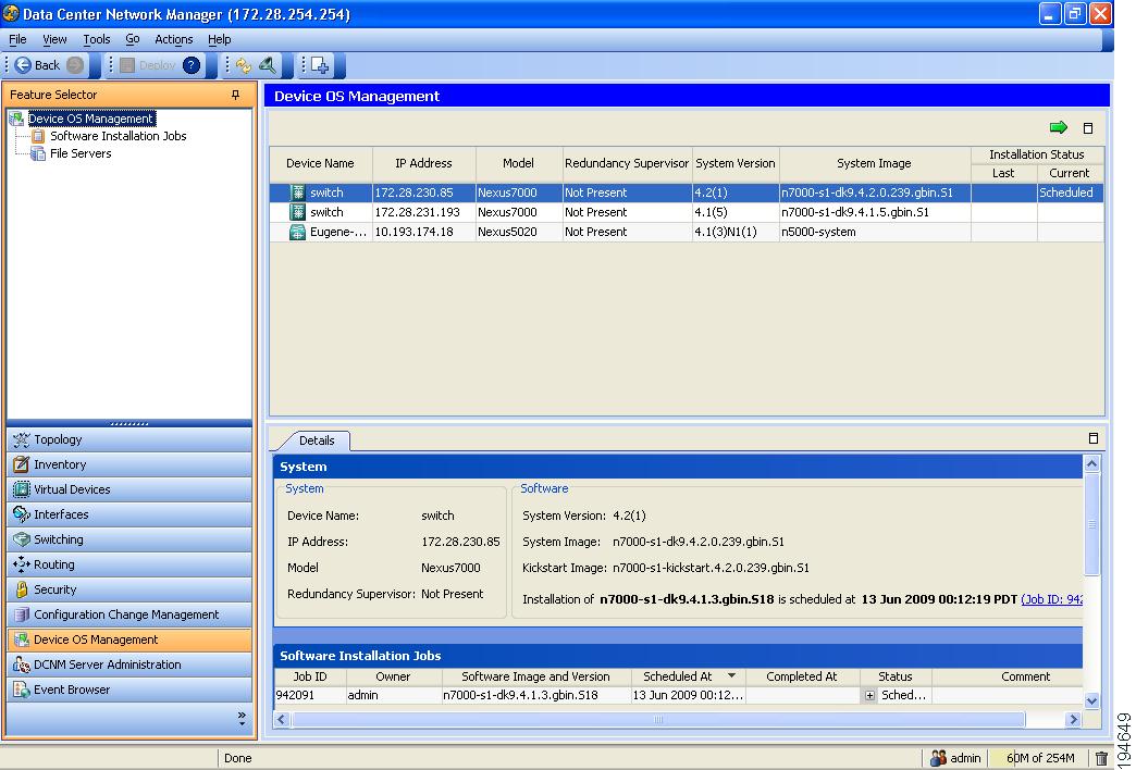 Cisco Dcnm Fundamentals Configuration Guide Release 42 Managing Device Operating Systems