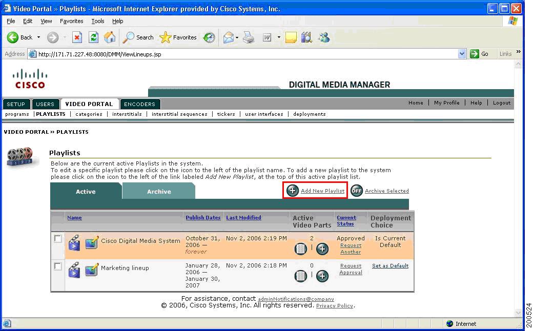 Cisco Digital Media Manager User Guide (version 3.5) - Creating ...