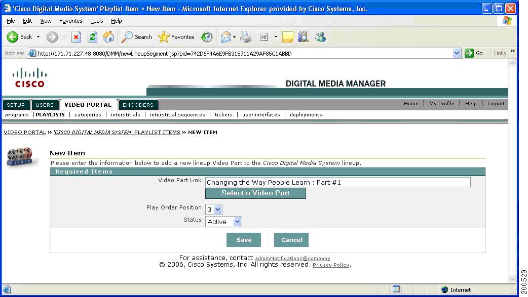 Cisco Digital Media Manager User Guide (version 3.5) - Creating ...